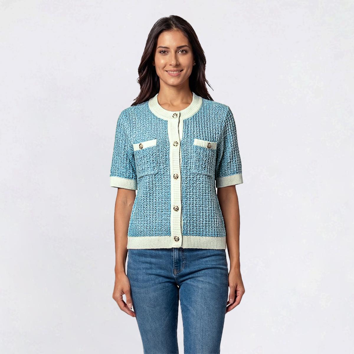 Click here for Womens Nanette Lepore 2 Pocket Texture Gold Button... prices